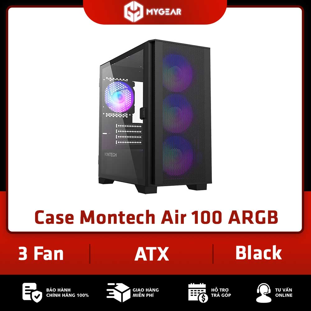Vỏ case Montech Air 100 ARGB | Hàng chính hãng
